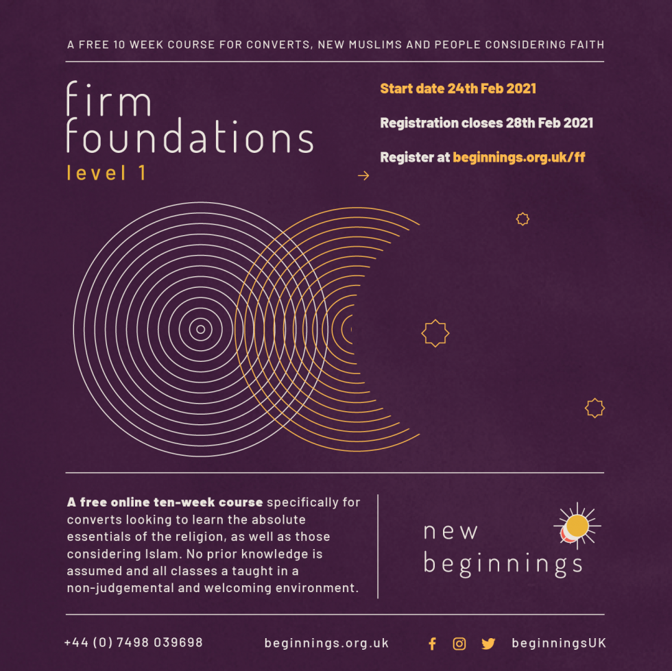 Firm Foundations Level 1 | New Beginnings
